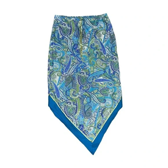 Luna Chix | Skirts | Lunachix Blue And Green Paisley Print Western Maxi ...